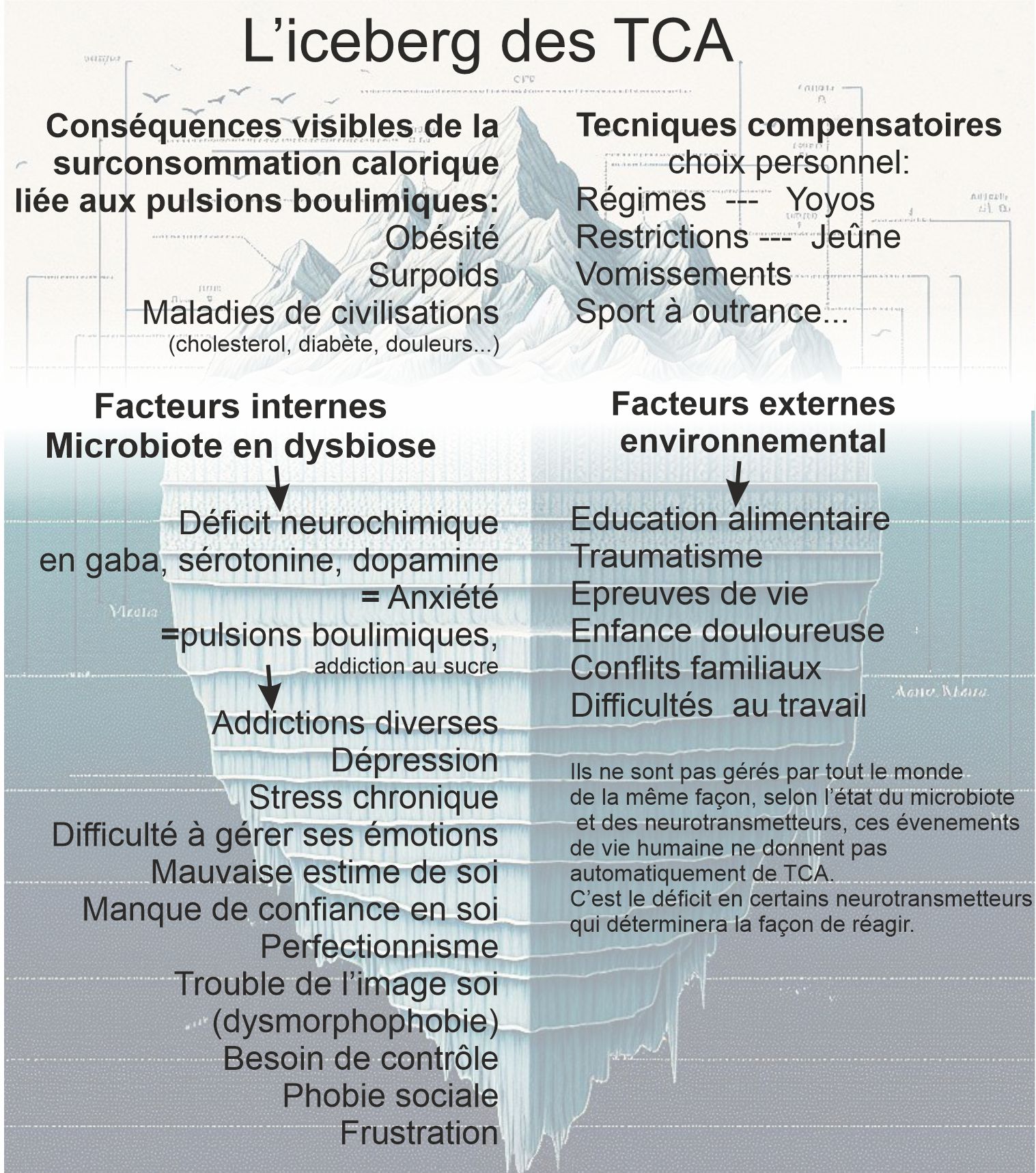 L'iceberg des TCA • Irène Lorient, Naturopathe